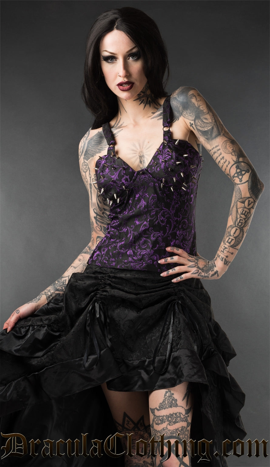 Amethyst Spiked Top – DraculaClothing
