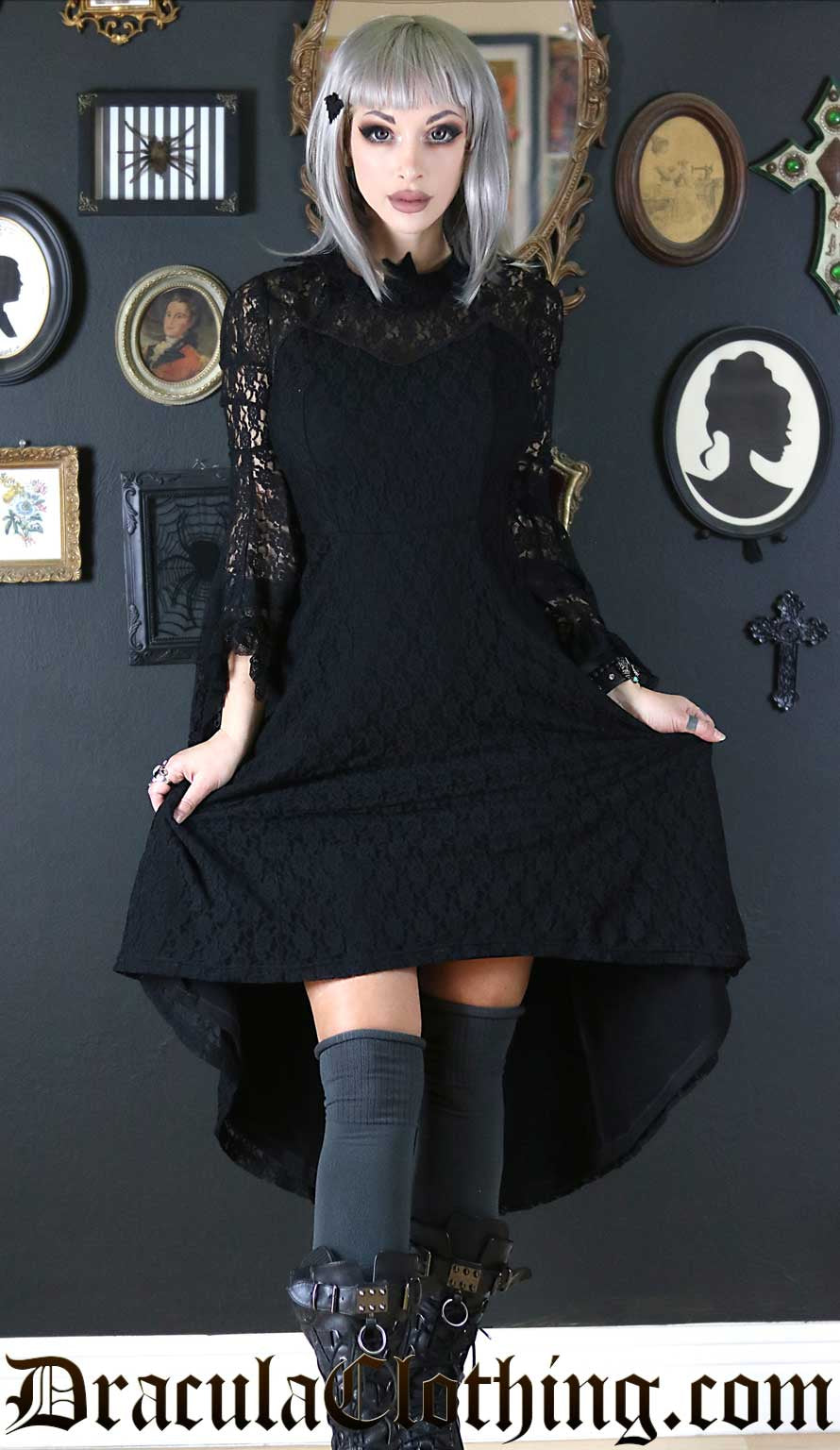 Bat Trumpet Sleeve Dress – DraculaClothing