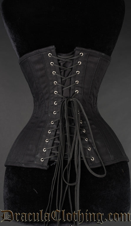 Black Cotton Extreme Waist Corset – DraculaClothing