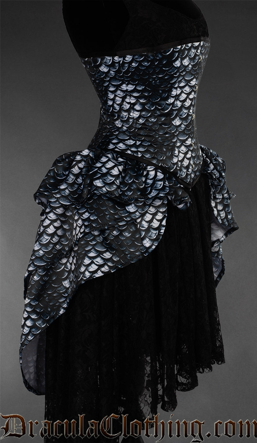 Glass Dragon Scale Bustle Corset – DraculaClothing