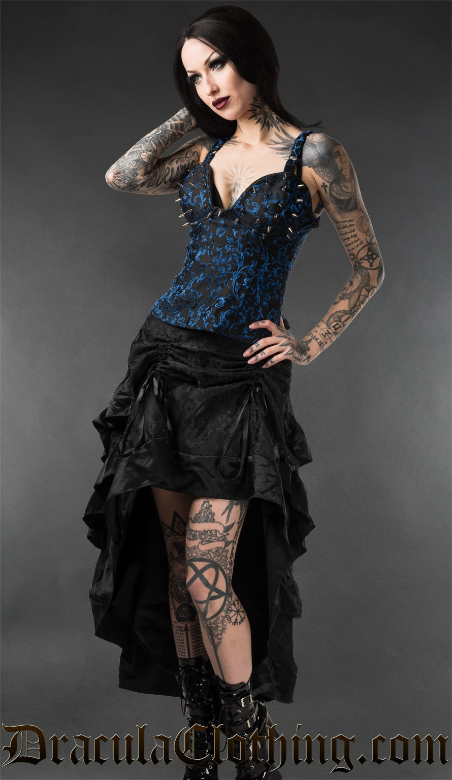 Sapphire Spiked Top – DraculaClothing
