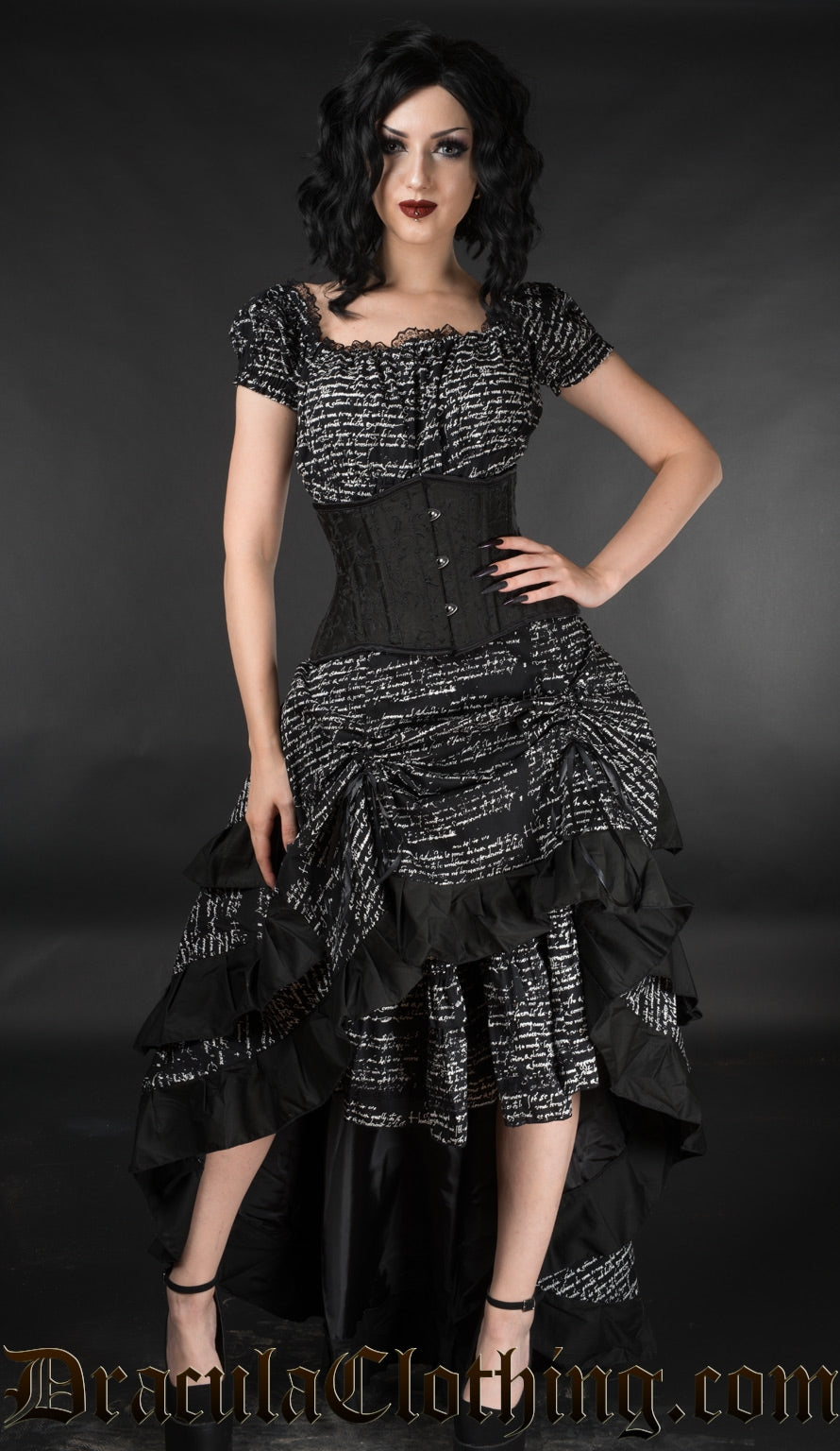 Writing Gothabilly Dress – DraculaClothing